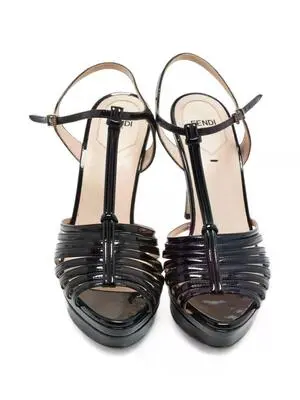 Fendi Strappy T-bar Heeled Sandals