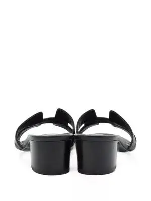 Hermès Oran H Cut-out Block-heel Sandals