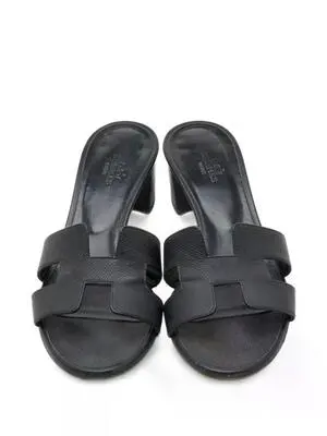 Hermès Oran H Cut-out Block-heel Sandals