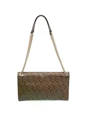Dkny Bryant Park Monogram Shoulder Bag - Brown