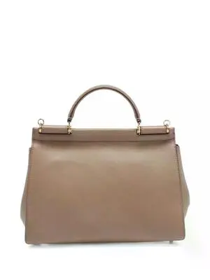 Dolce & Gabbana Sicily Leather Tote Bag - Neutrals