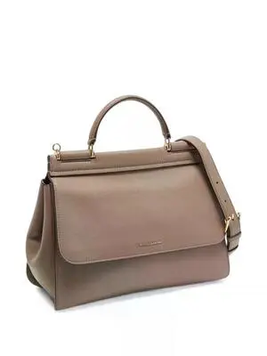 Dolce & Gabbana Sicily Leather Tote Bag - Neutrals