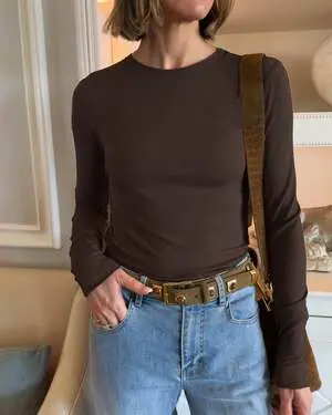 Splendid X @cellajaneblog Soufflé Long Sleeve Tee - Java