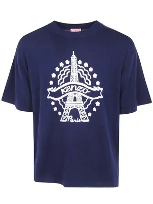 Kenzo T-shirt " Eiffel Tower Design - Blue