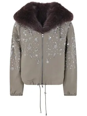 DRHOPE Jacket Canvas And Fur "soleil Bright