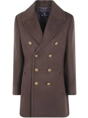 Etro Double-breasted Jacket - Brown