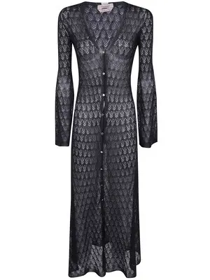 TWINSET Long Sweater Lurex - Black
