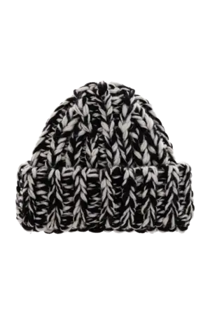AMI Paris Wool Beanie Hat - Black