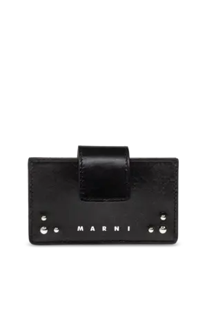 Marni Card Case With Logo - Black