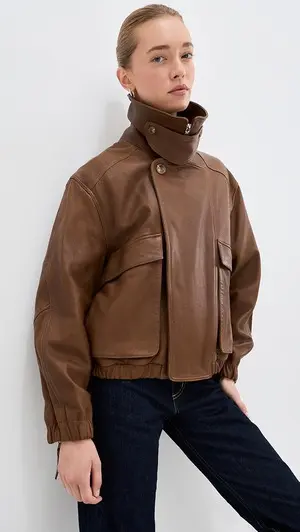 TWP Hunter Leather Jacket - Bison
