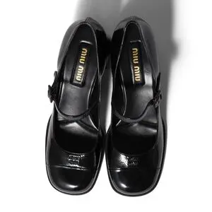 Miu Miu Patent Leather And Naplak Leather Pumps