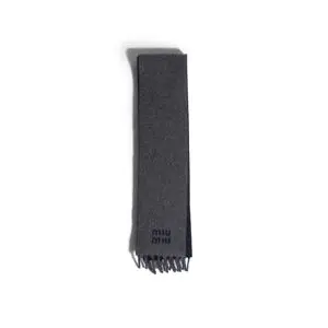 Miu Miu Cashmere Scarf - Grey/blue