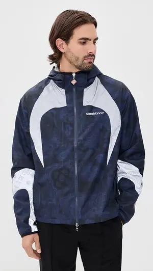 Casablanca Zip Up Hooded Jacket