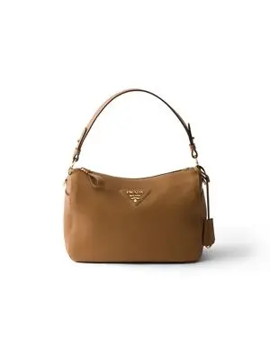 Prada Medium Leather Shoulder Bag - Brown