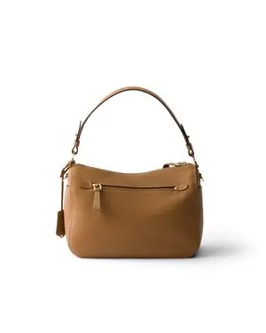 Prada Medium Leather Shoulder Bag - Brown