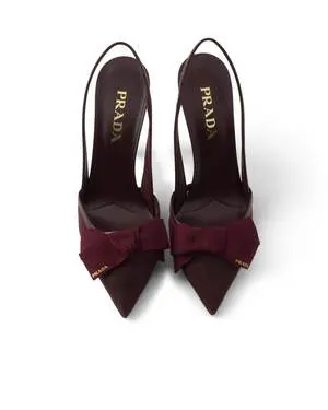 Prada Mesh Fabric Slingback Pumps