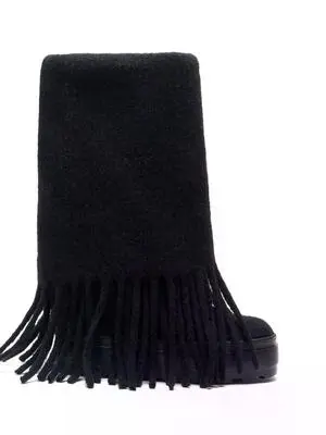 Casadei Dakota Fringed Wool Boots
