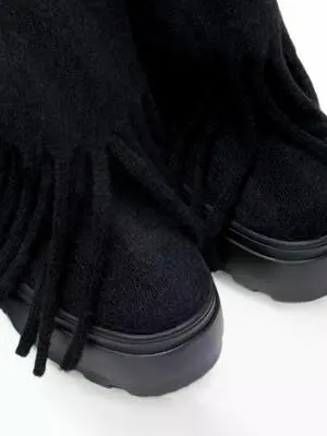 Casadei Dakota Fringed Wool Boots