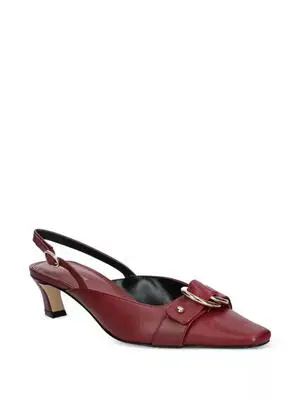 Michael Kors Jaden Leather Slingback Kitten Pumps