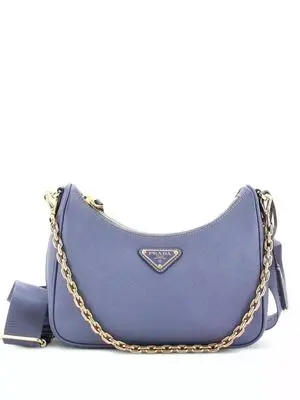 Prada Re-edition 2005 Shoulder Bag Saffiano Leather Small Crossbody Bag - Blue