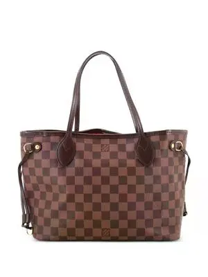 LOUIS VUITTON Neverfull Damier Pm Tote Bag - Brown