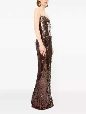ROTATE BY BIRGER CHRISTENSEN Sequins Tube Maxi Dress