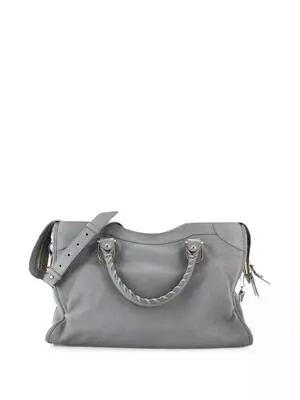 Balenciaga City Classic Metallic Edge Bag Leather Medium Satchel