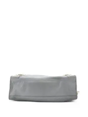 Balenciaga City Classic Metallic Edge Bag Leather Medium Satchel - Grey