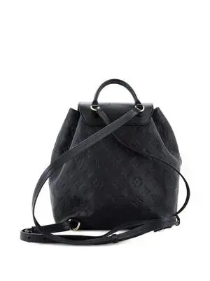 LOUIS VUITTON Montsouris Nm Monogram Empreinte Leather Pm Backpack - Black