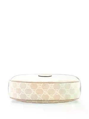 Gucci Interlocking G Patch Half Moon Gg Coated Canvas Mini Hobo Bag