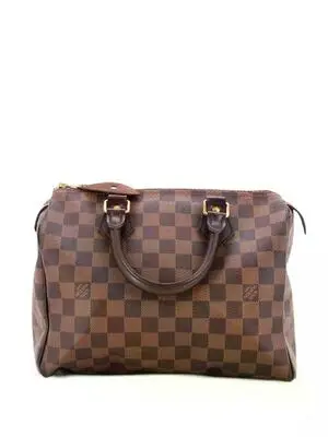 LOUIS VUITTON Speedy Handbag Damier 25 Satchel - Brown