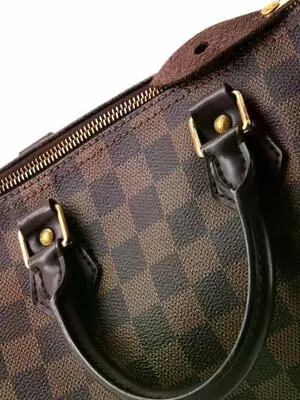 LOUIS VUITTON Speedy Handbag Damier 25 Satchel - Brown