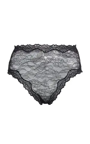 Saint Laurent Sheer Lace Briefs - Black