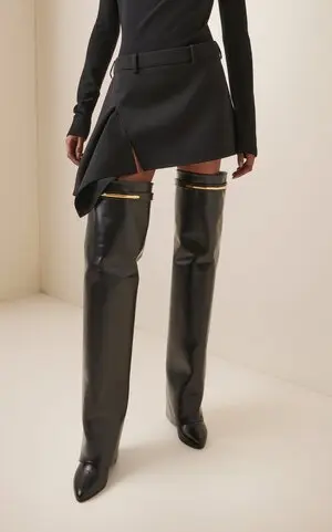Givenchy Slashed Wool Mini Skirt