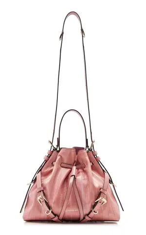 Givenchy Voyou Small Fish Skin Leather Bucket Bag - Pink