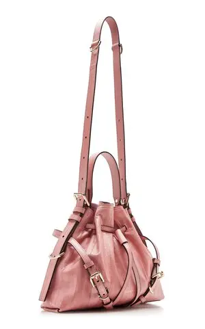 Givenchy Voyou Small Fish Skin Leather Bucket Bag - Pink