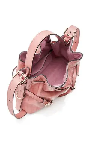 Givenchy Voyou Small Fish Skin Leather Bucket Bag - Pink