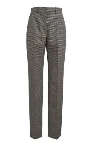 Givenchy Gingham Wool-mohair Cigarette Pants - Black/white