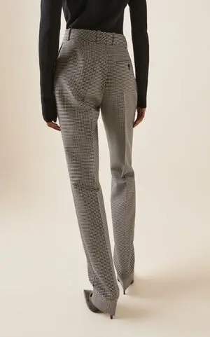 Givenchy Gingham Wool-mohair Cigarette Pants