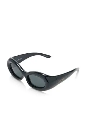 Saint Laurent Oval-framed Bio-injection Sunglasses - Black