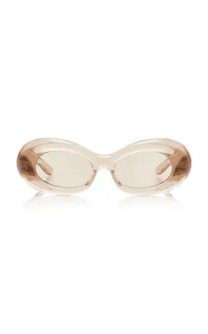 Saint Laurent Oval-Framed Bio-Injection Sunglasses Clear