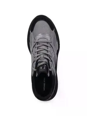 Michael Kors Leo Mixed-media Trainer - Grey