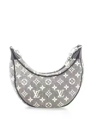 LOUIS VUITTON Loop Handbag Monogram Jacquard Denim Hobo Bag - Grey