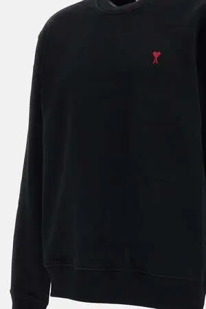 AMI Paris Felpa Girocollo Red De Coeur - Nero