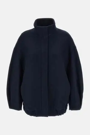 Dries Van Noten Voles Giacca In Twill Di Lana - Blu