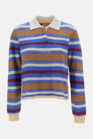 Guest In Residence Polo Rugby Cropped In Cashmere Grizzly - Multicolore
