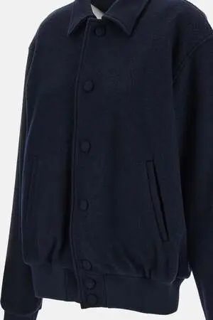 META CAMPANIA COLLECTIVE Bomber Varsity Elio In Lana Cotta - Blue