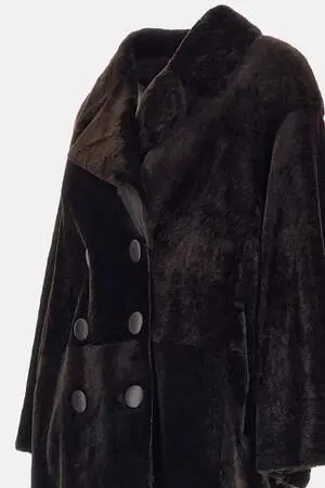 DESA 1972 Caban Doppiopetto In Shearling - Marrone