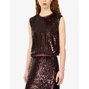 Simkhai Cydia Sequin-embellished Top