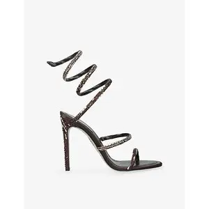 Rene Caovilla Cleo 105 Jewelled Wrap Leather Sandals